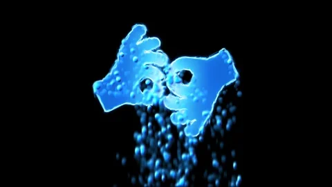 Liquid symbol Sign language interpreting... | Stock Video | Pond5