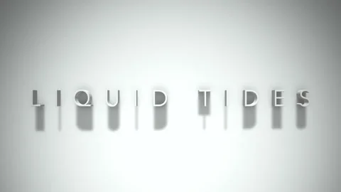 liquid tides 3D title animation white te... | Stock Video | Pond5