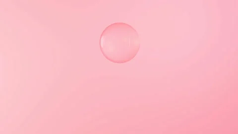 Liquid transparent pink water ball. 3d 4... | Stock Video | Pond5