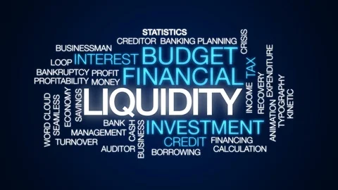 Liquidity animated word cloud. Kinetic t... | Stock Video | Pond5