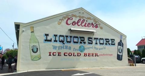 Liquor store advertisement art painting ... | Stock Video | Pond5
