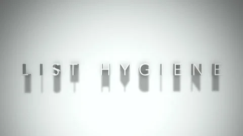 list hygiene 3D title animation white te... | Stock Video | Pond5