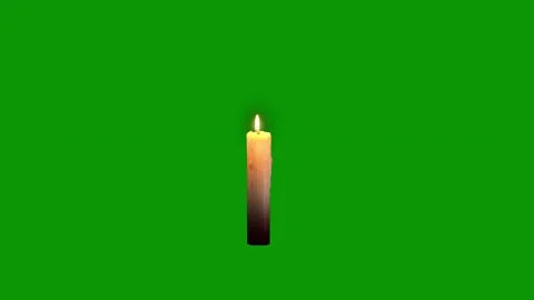 A lit candle on green screen and animate... | Stock Video | Pond5
