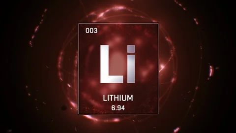 Lithium as Element 3 of the Periodic Tab... | Stock Video | Pond5