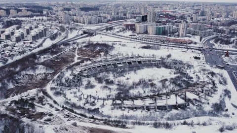 Lithuanian National Football stadium con... | Stock Video | Pond5