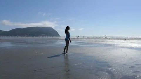 Little Asian Girl Practising Back Flips ... | Stock Video | Pond5