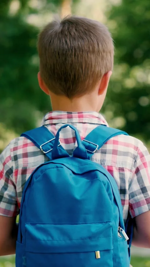 little boy child kid schoolboy student w... | Stock Video | Pond5