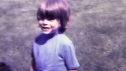 Little boy singing ABC's song 70s film | Stock Video | Pond5