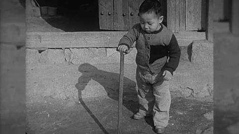 Little Boy Struggles to Walk Korean Kid ... | Stock Video | Pond5