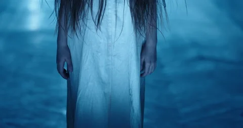 Little caucasian girl in ghost white sun... | Stock Video | Pond5