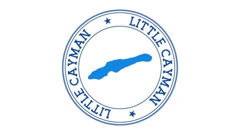 Little Cayman intro. Badge with the circ... | Stock Video | Pond5