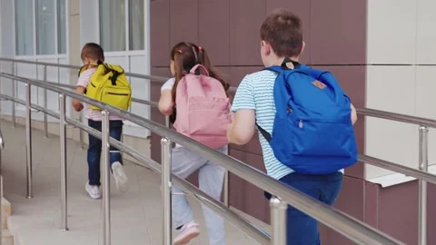 little children run school lesson. group... | Stock Video | Pond5