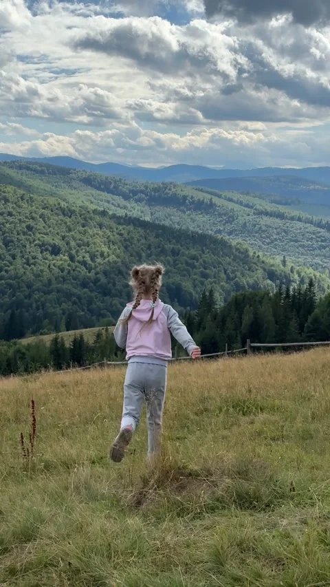 Little Girl Running Stock Footage ~ Royalty Free Stock Videos | Pond5