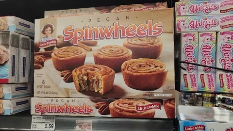 Little Debbie Pecan Spinwheels Snack Gro... | Stock Video | Pond5