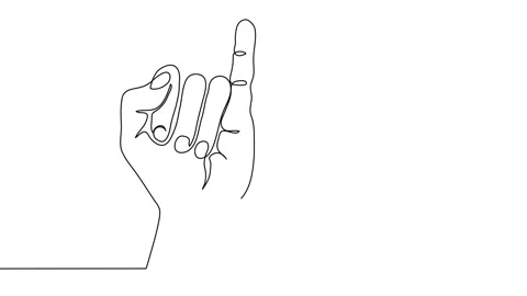 Little finger up sign. Hand gesture with... | Stock Video | Pond5