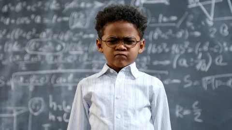 Little Genius Boy Solving Math Problem | Stock Video | Pond5