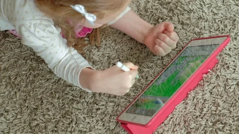 Little Girl Sofa Tablet Stock Footage ~ Royalty Free Stock Videos | Page 9