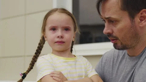 little girl crying. child does not liste... | Stock Video | Pond5