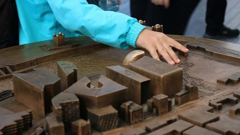 A little girl fingers touching the metal... | Stock Video | Pond5