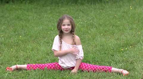 Little Girl Split Stock Video Footage | Royalty Free Little Girl Split ...