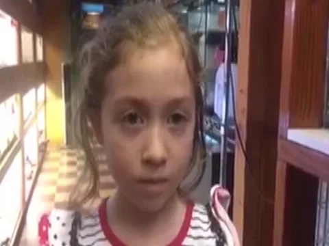 Little girl has emotional reaction to ge... | Stock Video | Pond5