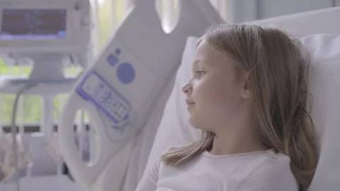 Little Girl Laying In Hospital Bed | Stock Video | Pond5