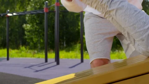 Little Girl Learning Leg Raise Exercise ... | Stock Video | Pond5