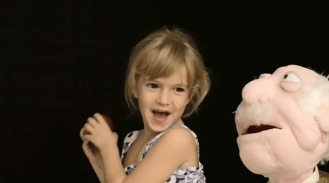 Little Girl Puppet Funny Stock Video Footage | Royalty Free Little Girl ...