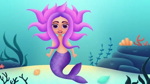 Mermaid Animation Stock Video Footage | Royalty Free Mermaid Animation ...
