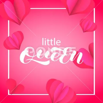 Little Queen lettering. Vector stock illustration for poster ~ Clip Art ...