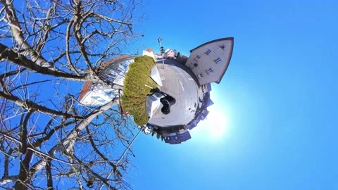 Little Tiny Planet 360 Small World View ... | Stock Video | Pond5