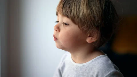 Boy Looking Out Window Stock Video Footage | Royalty Free Boy Looking ...