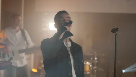 Live Band Performance with Singer, Bassi... | Stock Video | Pond5