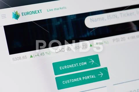 Stock Photograph Live markets in Euronext 128595042
