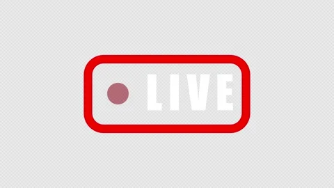 Live Stream. Animated icon on transparen... | Stock Video | Pond5