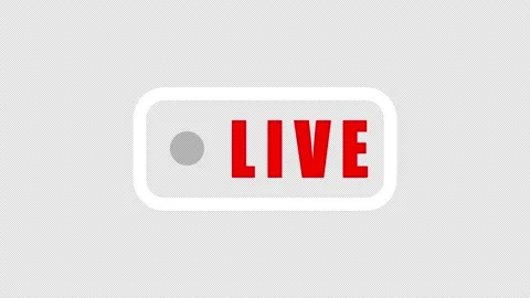Live Stream. Animated icon on transparen... | Stock Video | Pond5