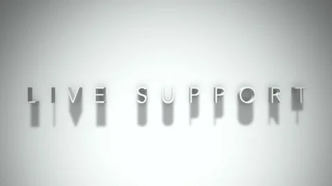 live support 3D title animation white te... | Stock Video | Pond5
