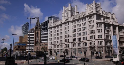 Liverpool Skyline Busy Strand Street Vie... | Stock Video | Pond5
