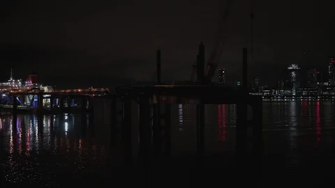 Liverpool Skyline On A Cold Cloudy Night... | Stock Video | Pond5