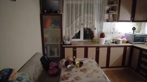 Living interiors. lived-in kitchen. Mode... | Stock Video | Pond5