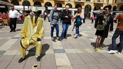 A living man with no head performing sta... | Stock Video | Pond5