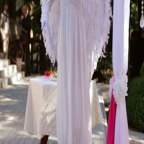 The living statue of an angel on the wed... | Stock Video | Pond5