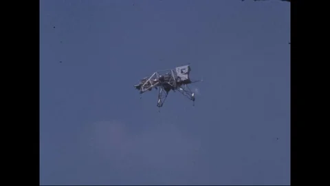 LLTV fly mid-air during moon landing dem... | Stock Video | Pond5