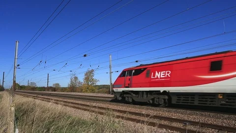LNER train, East Coast Main Line Railway... | Stock Video | Pond5