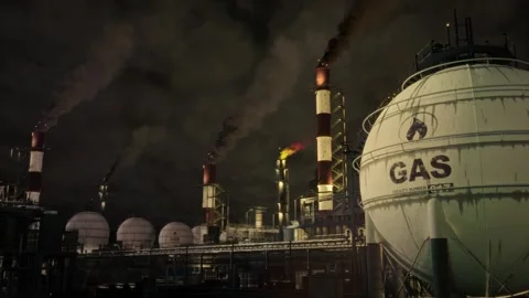 LNG - liquid flammable natural gas massi... | Stock Video | Pond5