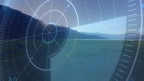 On load HUD overlay rotating scanning ar... | Stock Video | Pond5