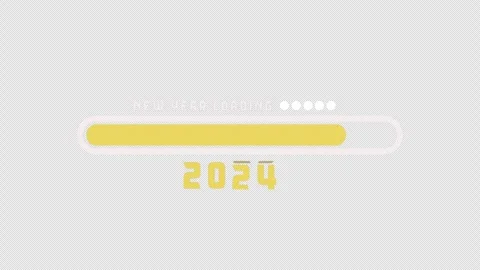 Loading 2023 to 2024 progress bar Alpha ... | Stock Video | Pond5