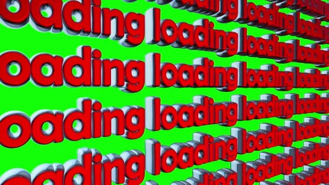 Loading 3d text floating on the screen. ... | Stock Video | Pond5