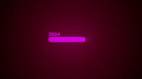 Loading bar from 2024 to 2025 new year t... | Stock Video | Pond5