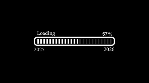 Loading Bar from 2025 to 2026 Animation,... | Stock Video | Pond5